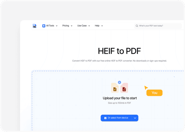 Free Online HEIF to PDF Converter - PDFTool.io