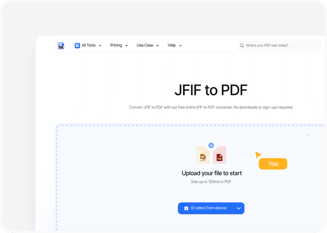 Free Online JFIF to PDF Converter - PDFTool.io
